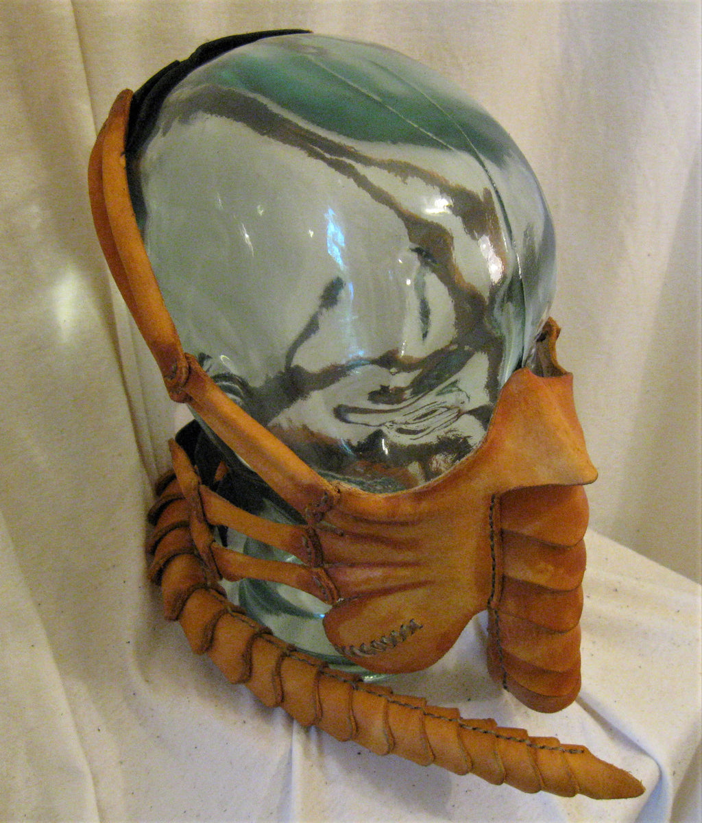 Hand Sewn and Dyed Leather Facehugger Mask – RACK Leather Goods